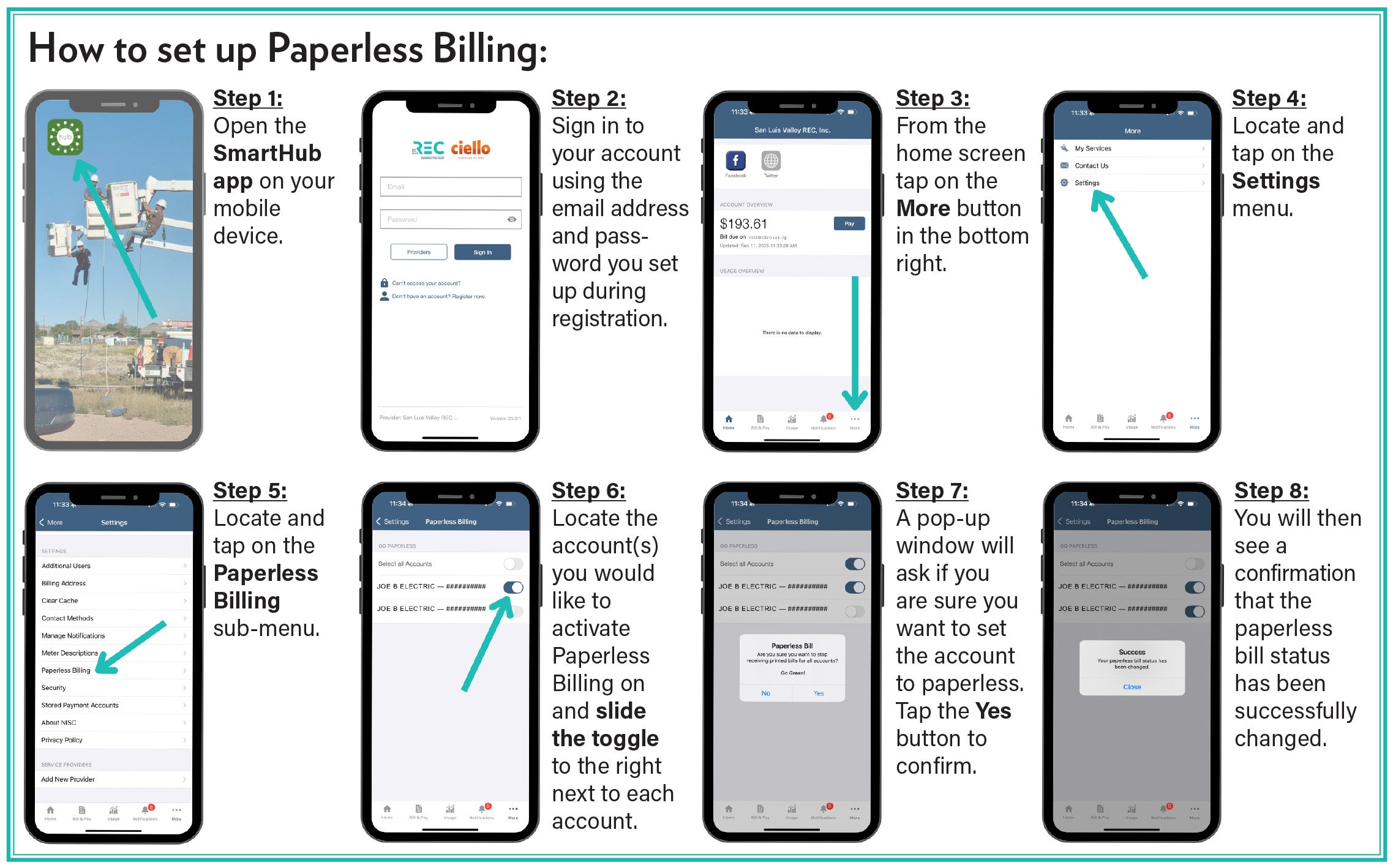 Have you signed up for SmartHub Paperless Billing? | San Luis Valley REC